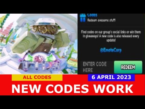TTD3 UPDATE CODES [ [BACK ON 74 | +8] FREE TOKEN IN CODES! TTD 3 ROBLOX ...