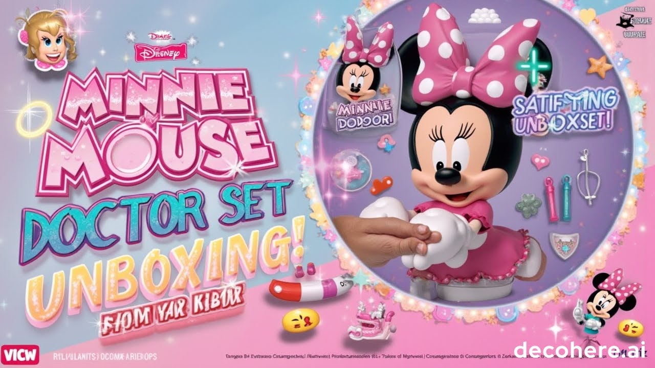 7-Minute Satisfying ASMR | Unboxing Disney Minnie Mouse Doctor Playset ...