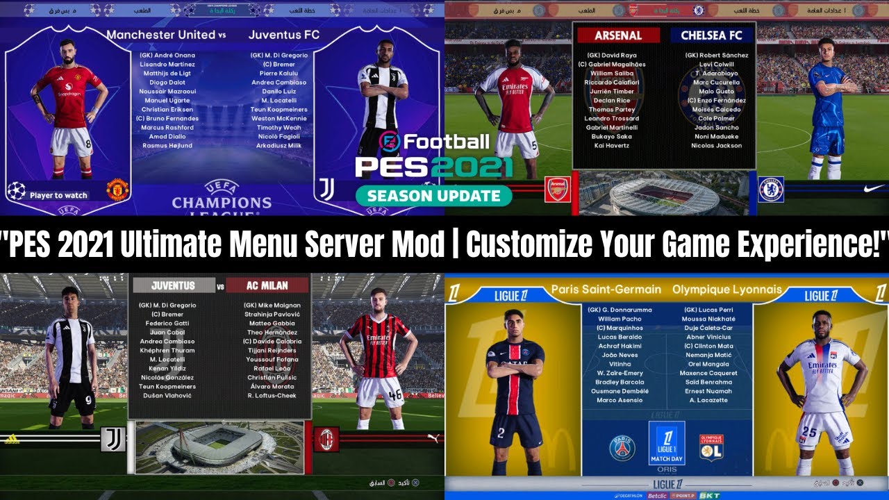 "PES 2021 Ultimate Menu Server Mod | Customize Your Game Experience ...
