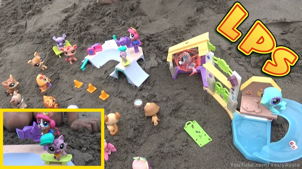 LPS | EN LA PLAYA | PISTA DE SKATE | PARQUE DE PATINETAS | LITTLEST PET ...