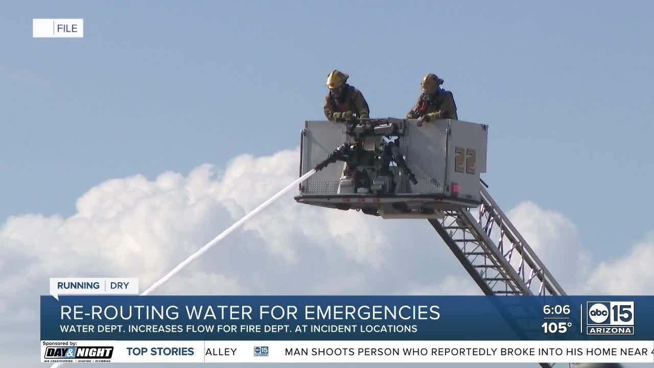 Phoenix Water Department keeps water flowing during large fires - YouTube