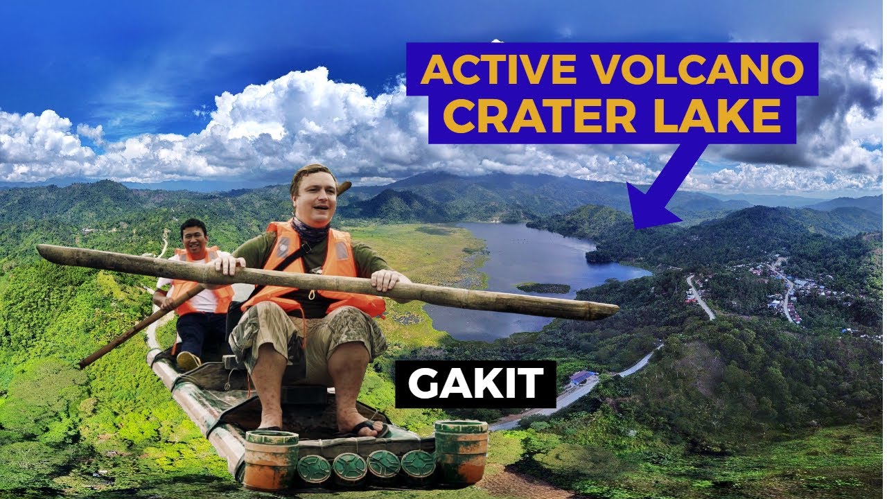 UNIQUE FILIPINO BOATS on ACTIVE VOLCANO CRATER LAKE in MINDANAO (Lake ...