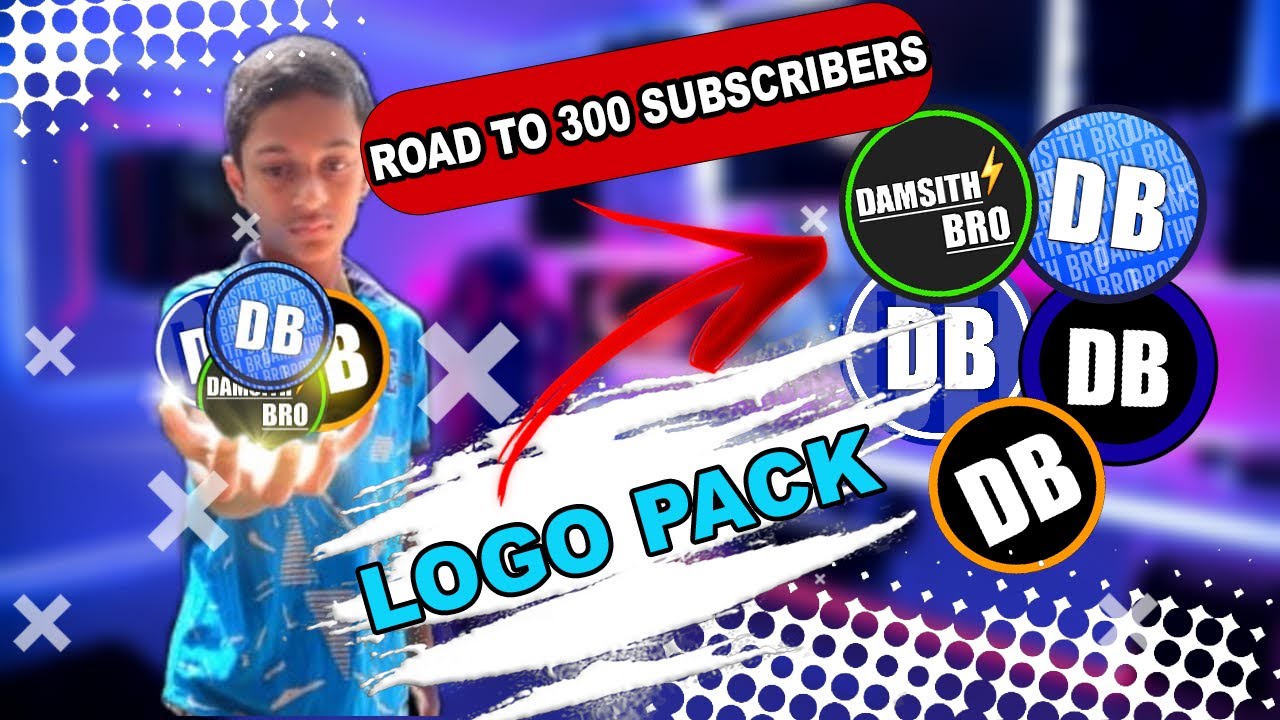 Road To 300 Subscribers LOGO PACK - FREE - PIXELLAB - YouTube