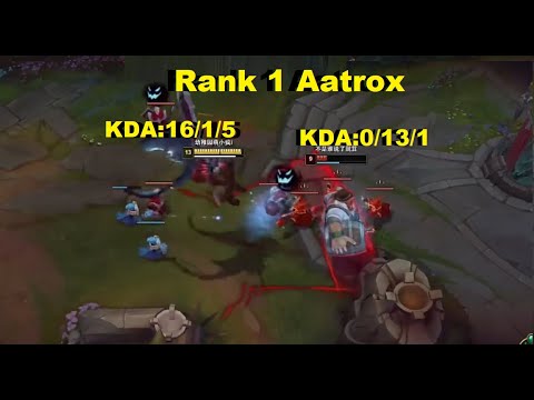 Rank 1 Aatrox : The Monster Aatrox Cannot Be Stopped ! - YouTube