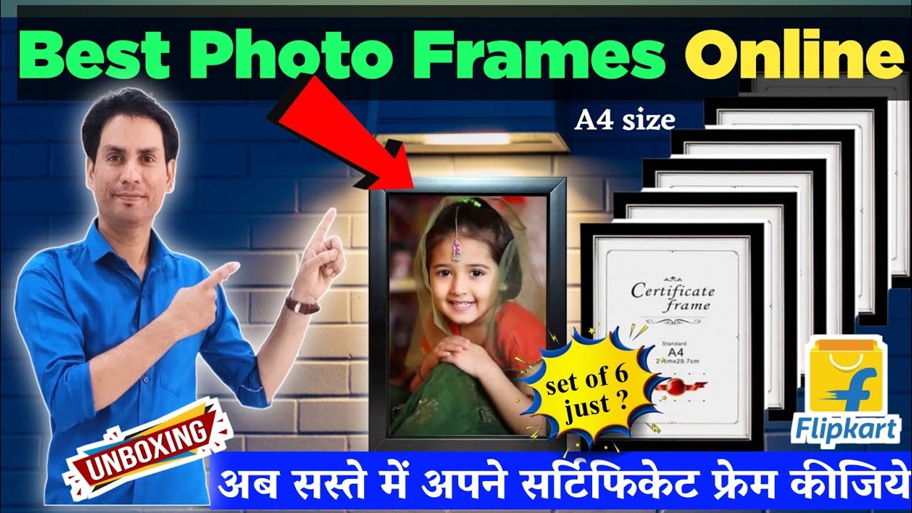 Photo Frame Online /A4 Size Photo Frame Unboxing / Photoframe Flipkart ...