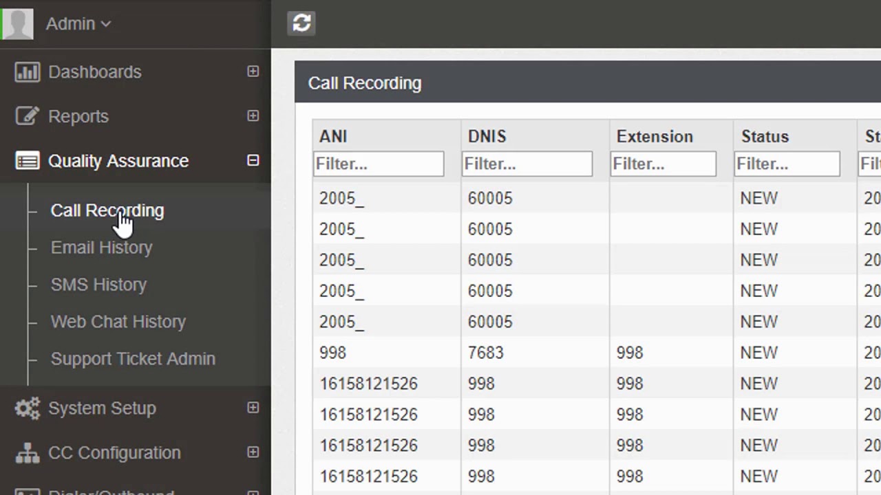 CoreNexa Contact Center Admin: QA Call Recording - YouTube