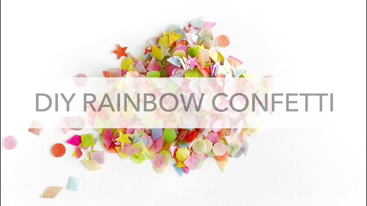 DIY RAINBOW TISSUE CONFETTI - YouTube