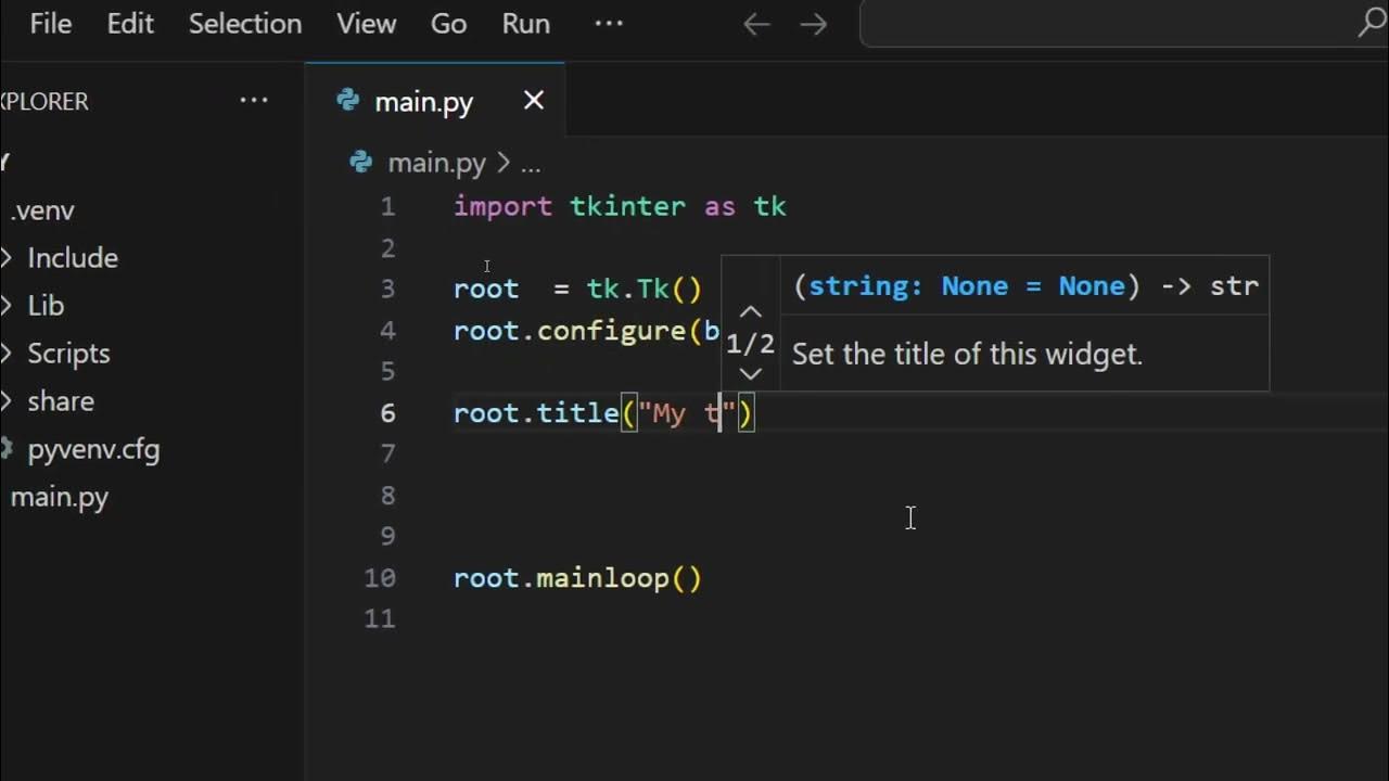 Tkinter change title bar - YouTube