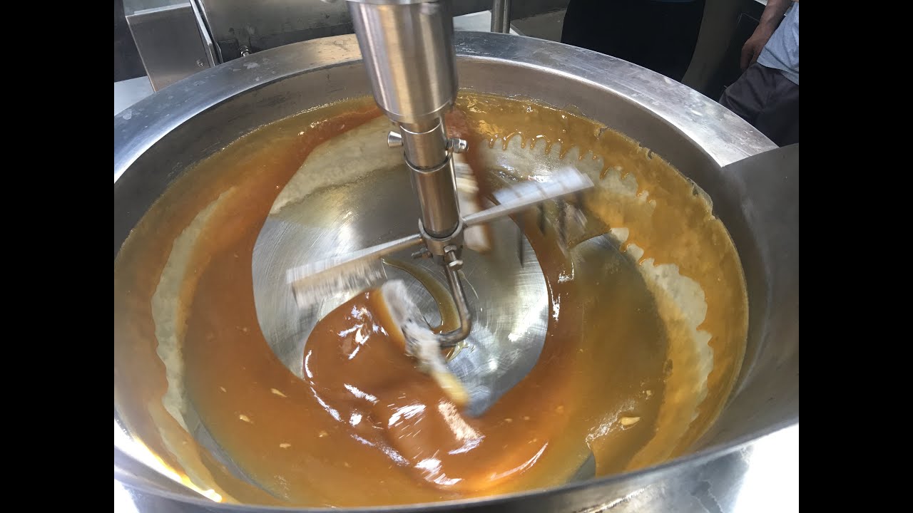 How To Use A Large Industrial Food Gas Cooking Mixer Machine/Jacketed ...