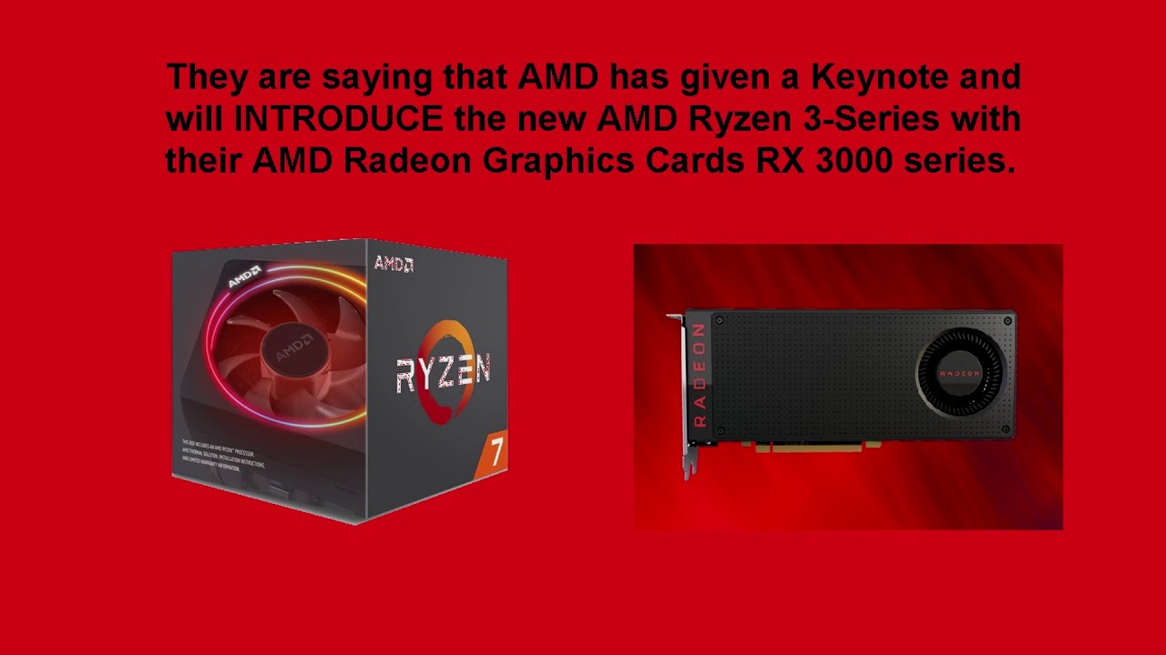 AMD Ryzen 3000 series and AMD Radeon RX 3000 series at CES 2019 - YouTube
