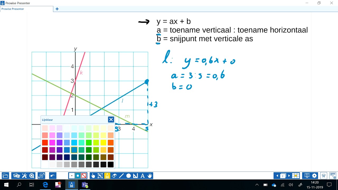 formule bij een lineaire grafiek maken - YouTube