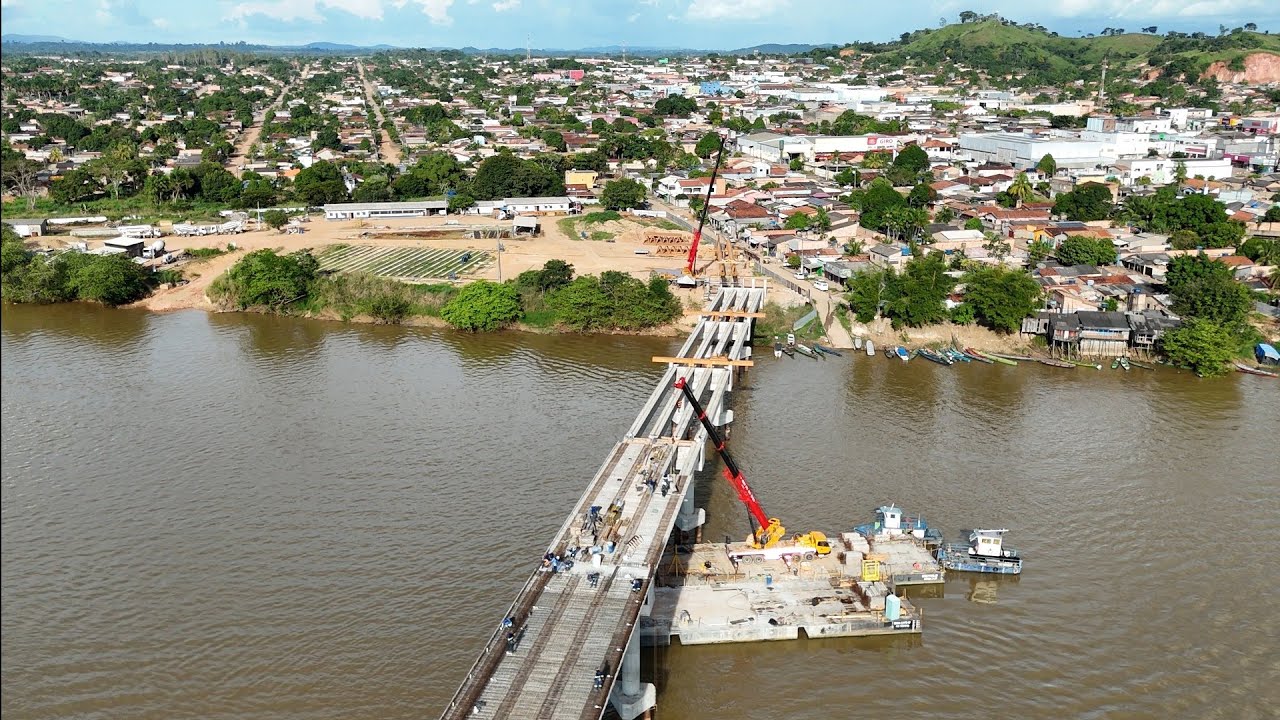 Veja como está o andamento da ponte sobre o rio fresco em São Félix do ...