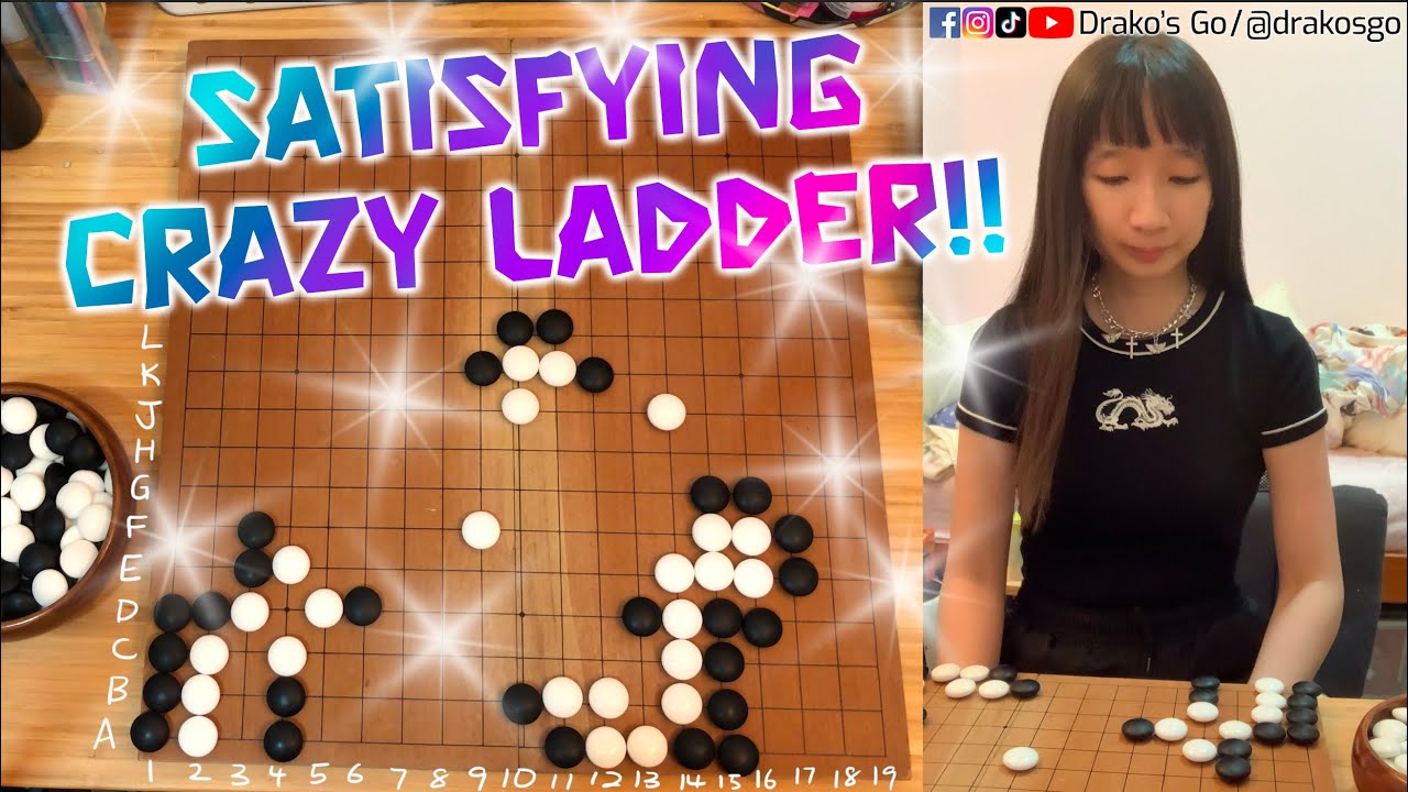 SATISFYING CRAZY LADDER #1 Go/Weiqi/Baduk 围棋征子 바둑 囲碁 - YouTube
