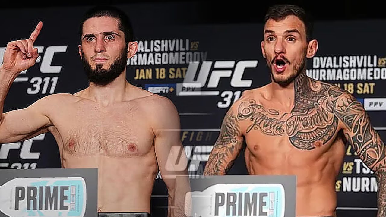 UFC 311 // MAIN EVENT WEIGH-IN HIGHLIGHTS - YouTube