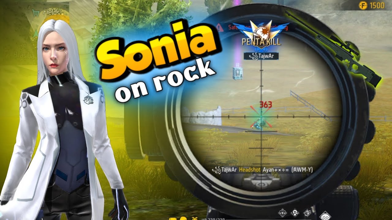 Free Fire Sonia Charecter on Rock 😈 Tajwar Gaming. - YouTube