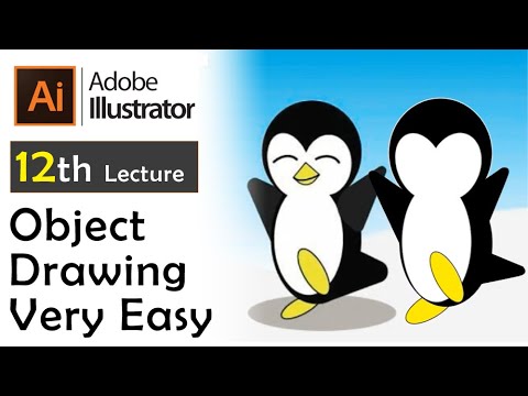 12 illustrator Lecture , How to make character , how to draw any object ...