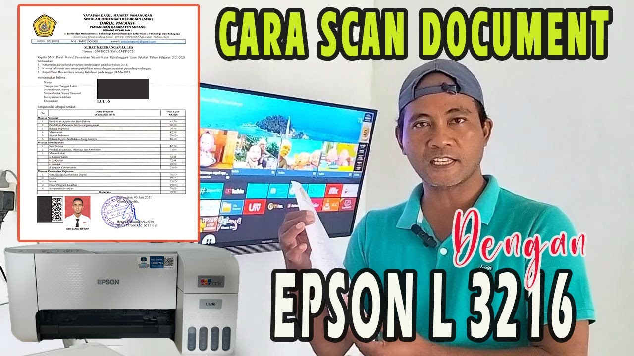 Cara Scan Document Surat - surat dengan Printer Epson L3216 | Terbaru ...