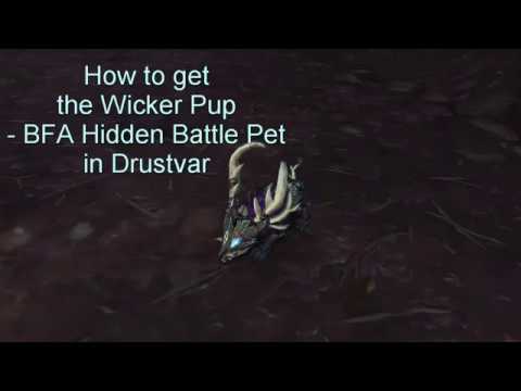How to get the Wicker Pup - BFA Hidden Battle Pet in Drustvar - YouTube