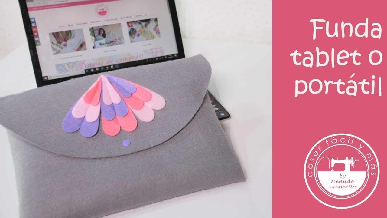 Funda para tablet o portátil muy fácil (patrones incluidos) - YouTube