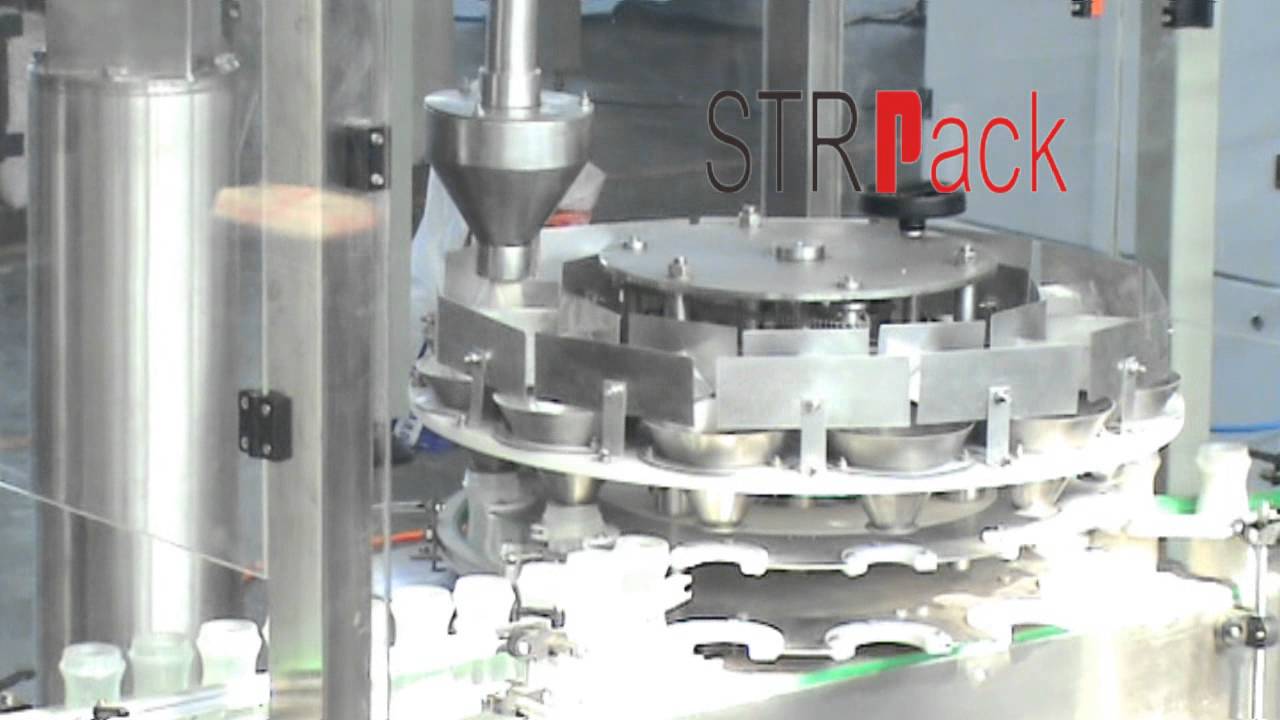 High speed powder rotary filling line - YouTube