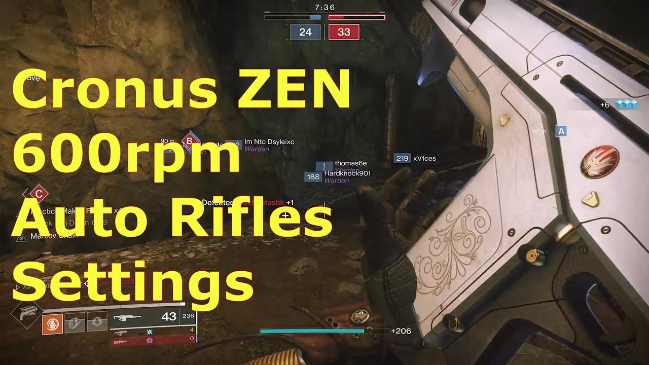 Cronus Zen Destiny 2 600rpm Auto rifles settings PVP gameplay - YouTube