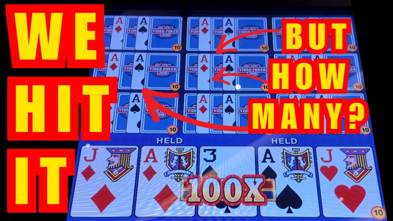 100x Means Two Pairs Pay 1000 credits! Major Multipliers Poker - Jacks ...