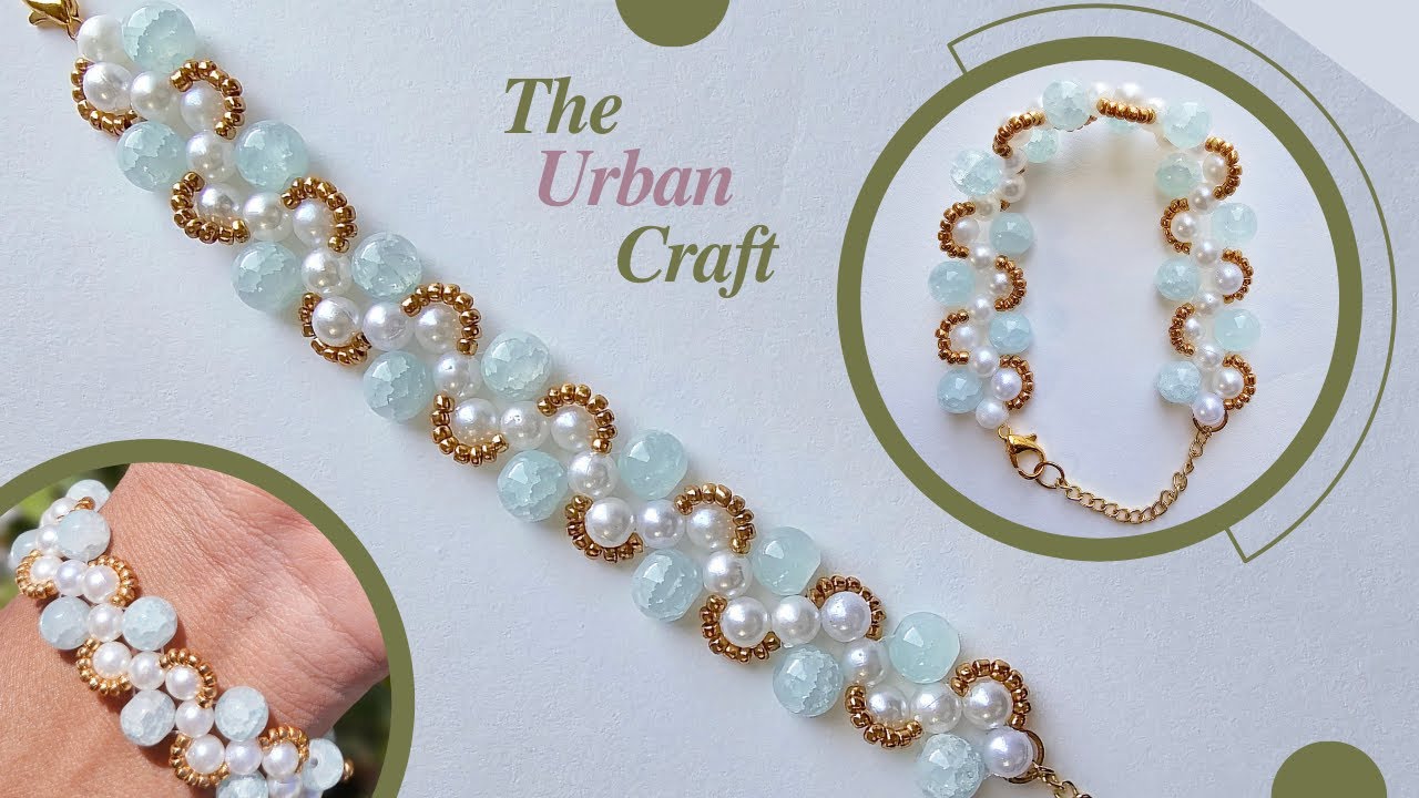 How to make crystal and pearl bead bracelet at home | Bracelet making ...
