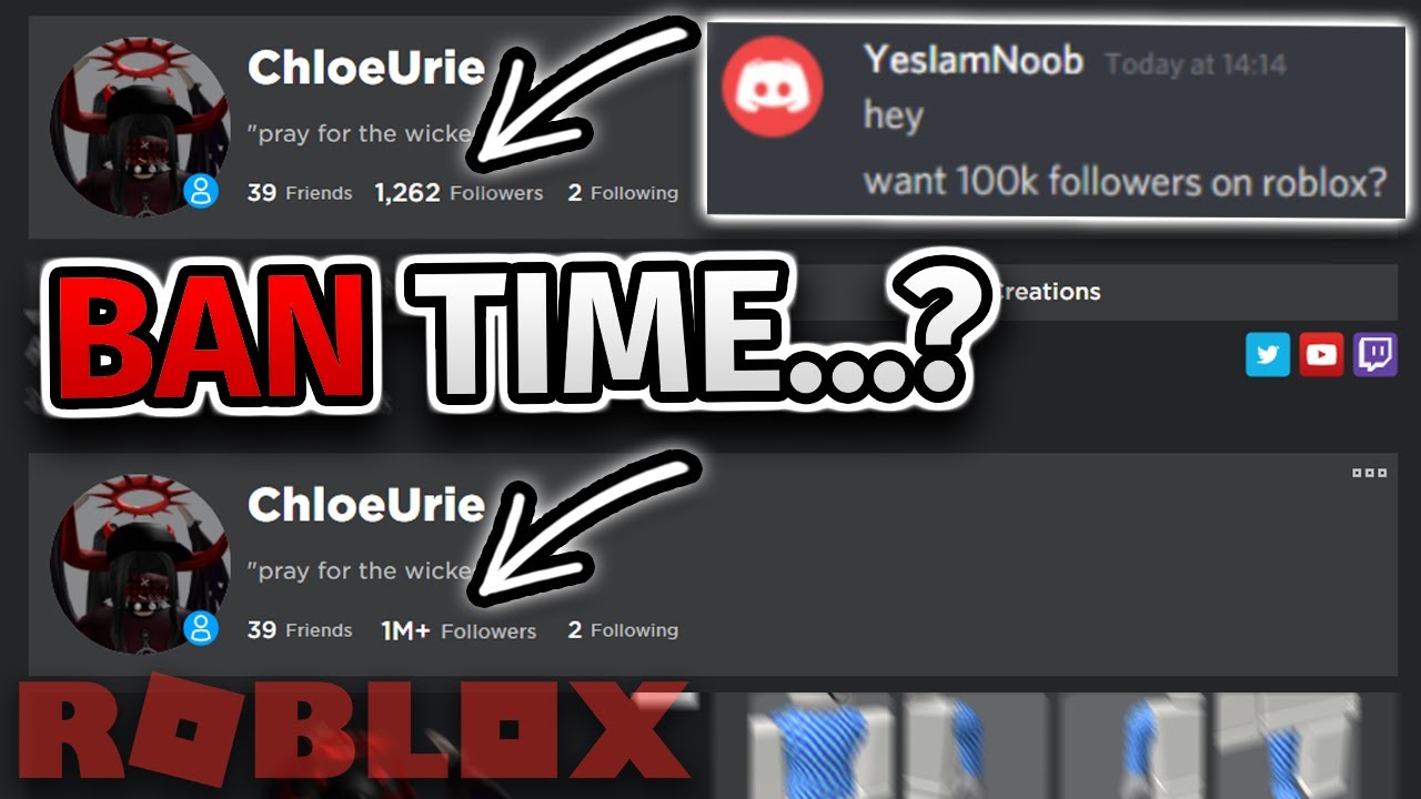 Roblox hackers are botting millions of followers... - YouTube
