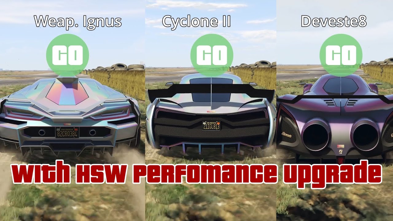 HSW Weaponised Ignus vs Cyclone II vs Deveste8 GTA Online - YouTube