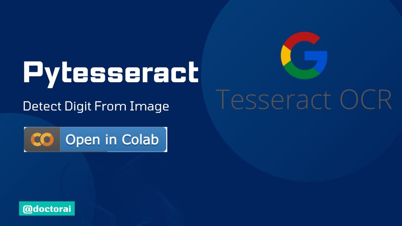 Pytesseract Ocr Detect Digits From Image Youtube