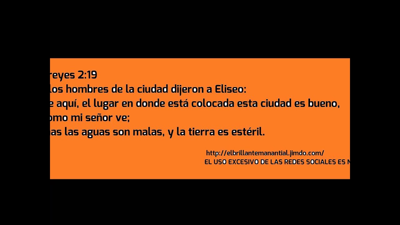 17 3 versiculo 2 reyes 2 19 - YouTube