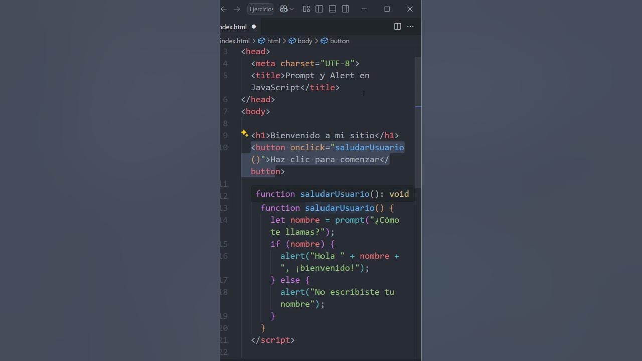 Como usar promt y alert en JS - YouTube