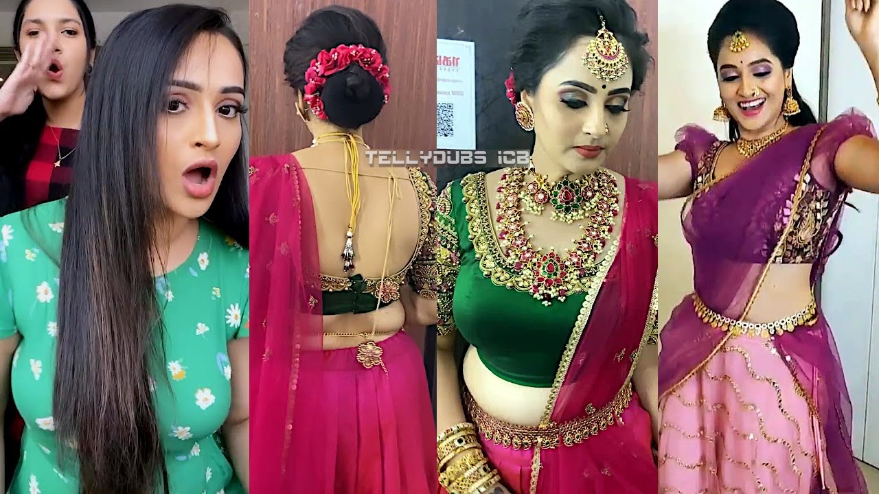 Mounika devi tamil tv serial actress hot dance dubs coll - YouTube