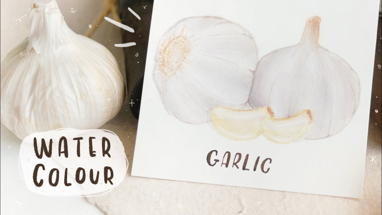 Painting Garlics with Watercolour - YouTube