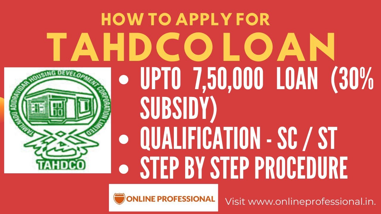 How to apply TAHDCO Loan in Tamil | Upto 7.5 Lakh Loan (30% Subsidy ...
