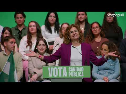 El enfado de Montero al ser interrumpida por un asistente al mitin: \