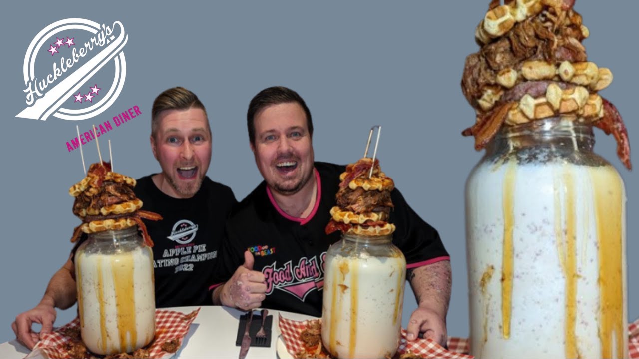 UKS BIGGEST MILKSHAKE (possably) HUCKELBERRYS 10ib FREAKSHAKE ...