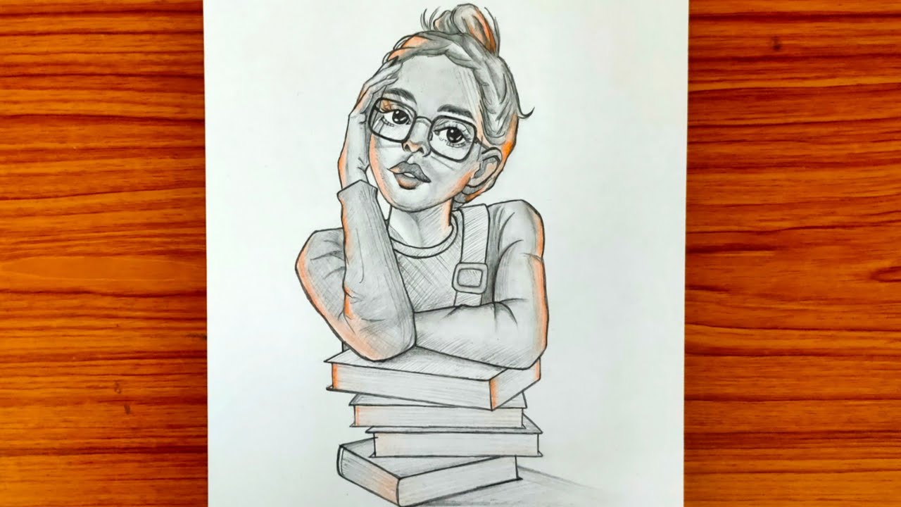 HOW TO DRAW SKETCH OF A GIRL // STEP BY STEP // TUTORIAL VIDEO - YouTube
