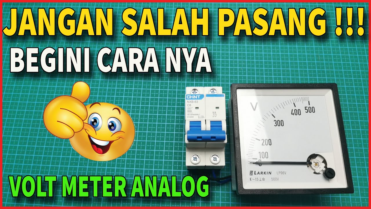 CARA MEMASANG VOLT METER ANALOG - Khusus Panel Listrik - YouTube