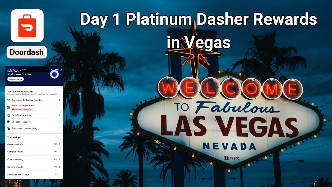 Vegas Gig Life Ep. 31 - Door Dash Rewards first day as Platinum Driver ...