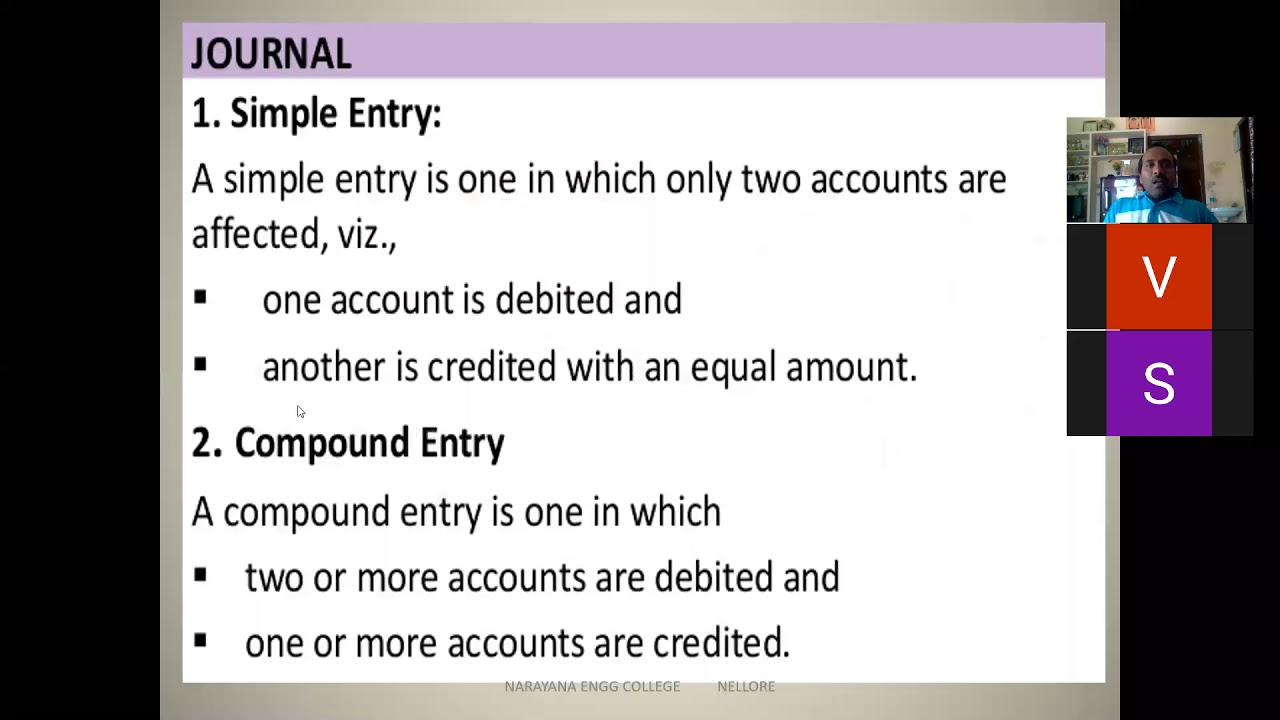 JOURNAL PROBLEMS,SIMPLE ENTRIES ,MEFA B.Tech - YouTube