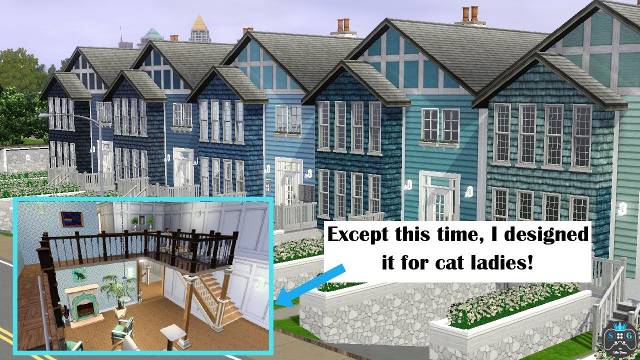 This Townhouse was MADE for CATS 🐱! | The Sims 3 Speed Build - YouTube