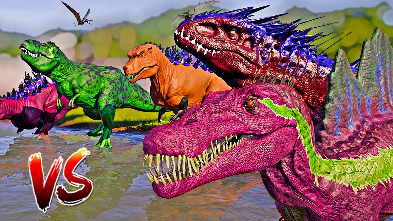 NEW Dinosaur! Inspinedoraptor vs Colorful Kenner T-REX, I-REX ...