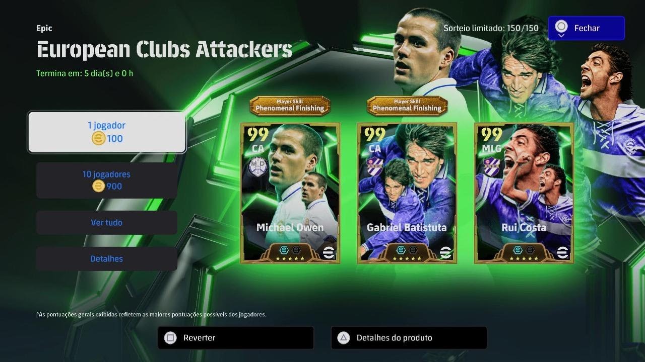 eFootball™ 2025_ Epic European Clubs Attackers: Michael Owen/ Gabriel Batistuta/ Rui Costa - YouTube