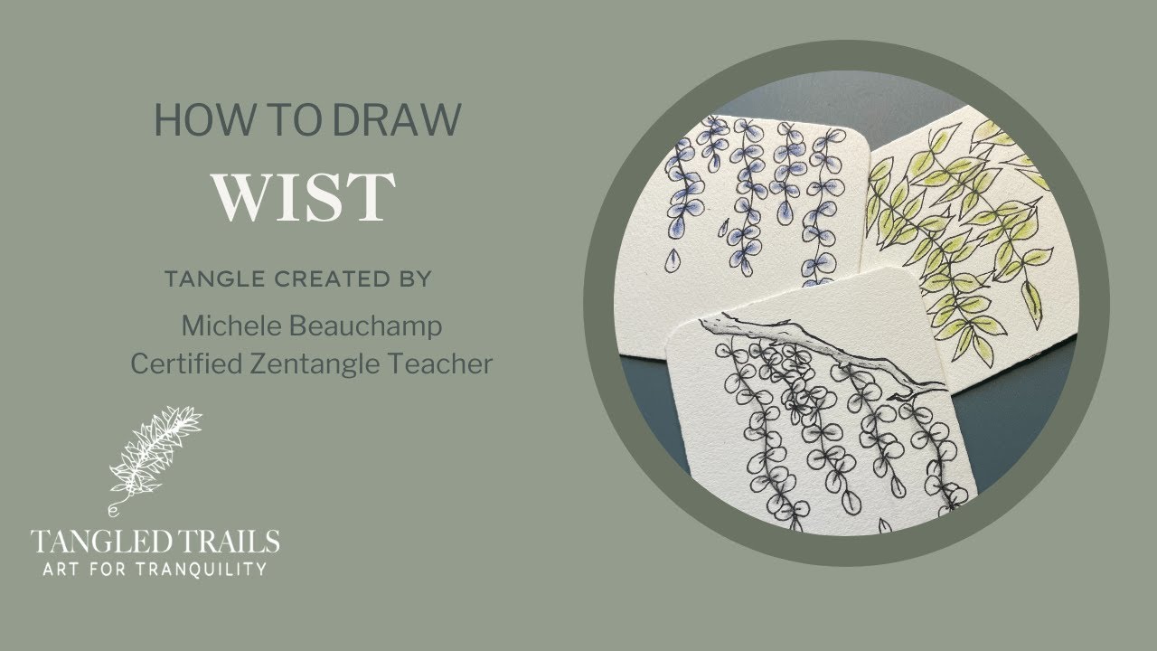 How to draw tangle pattern Wist demonstrated by Certified Zentangle ...