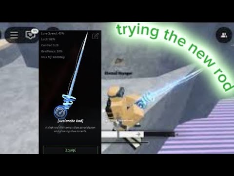 trying the new avalanche rod on fisch - YouTube