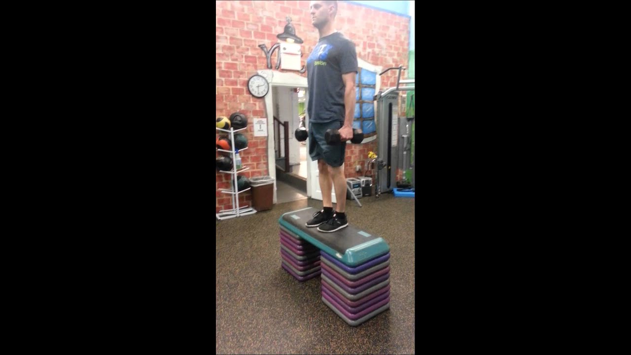 Dumbbell Step down - YouTube