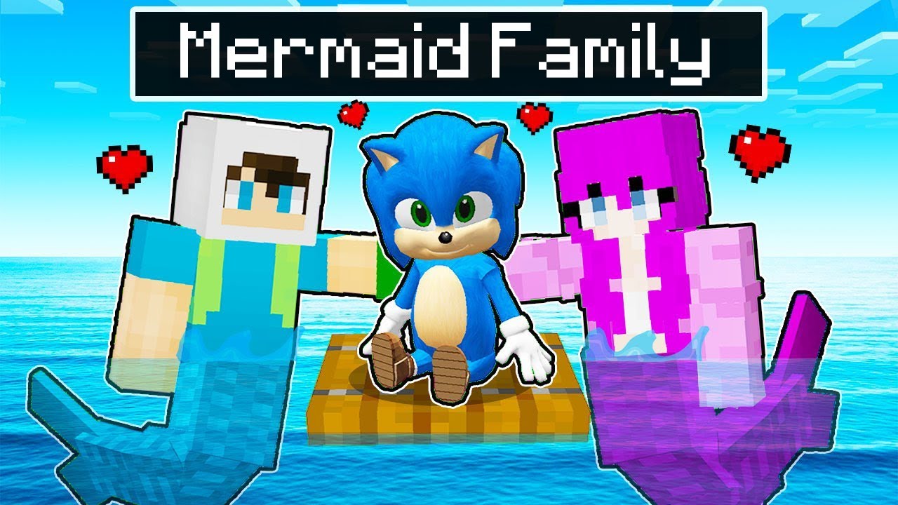 Baby Sonic Got a MERMAID FAMILY in Minecraft! 😱 - YouTube