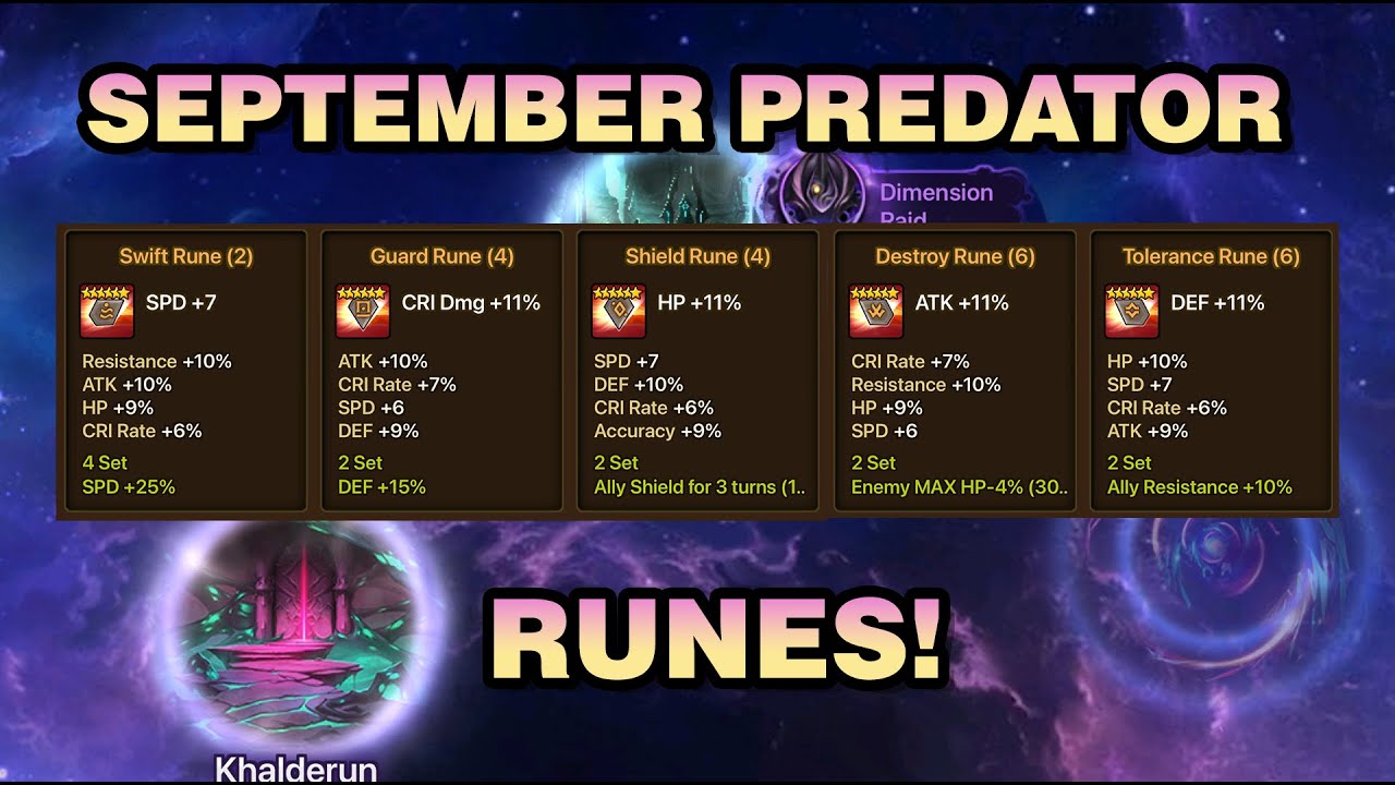 Review + Rolling Our September Predator Rune! (Summoners War) - YouTube