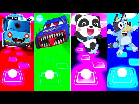 Tayo The Little Bus 🆚 McQueen Punk 🆚 Baby Bus 🆚 Bluey 🎶 Who is Best ...